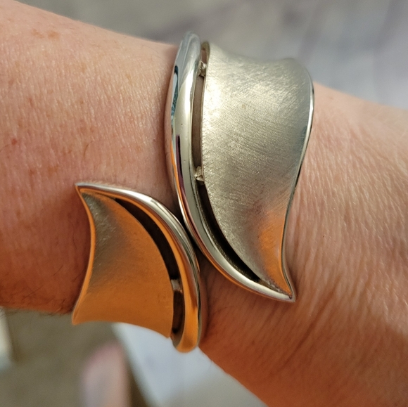 Trifari | Jewelry | Trifari Comet Swirl Mcm Cuff Bangle Bracelet | Poshmark